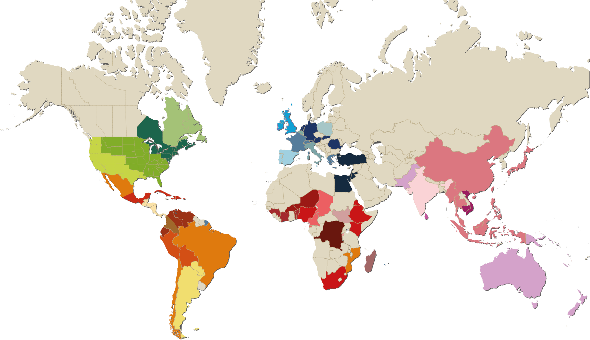 Where We Work - Transformative Projects Global Support
